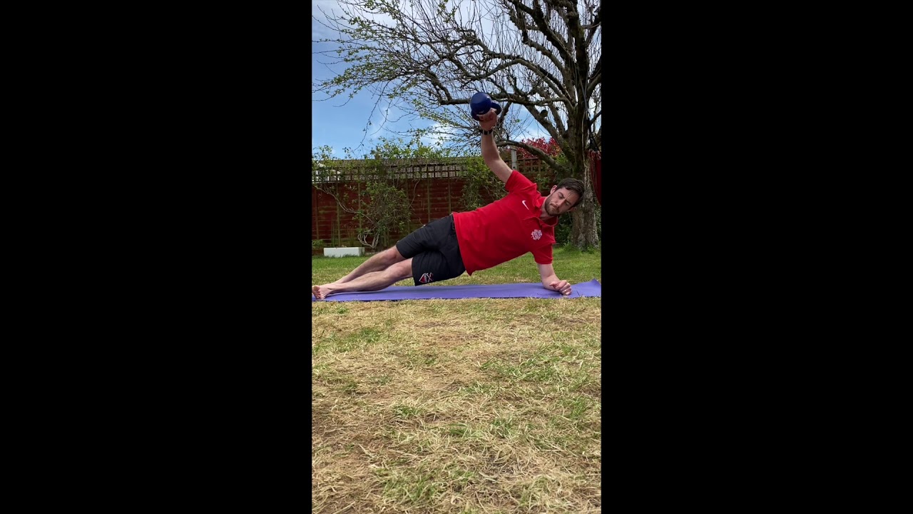 164 - Core side raise with arm rotation - YouTube