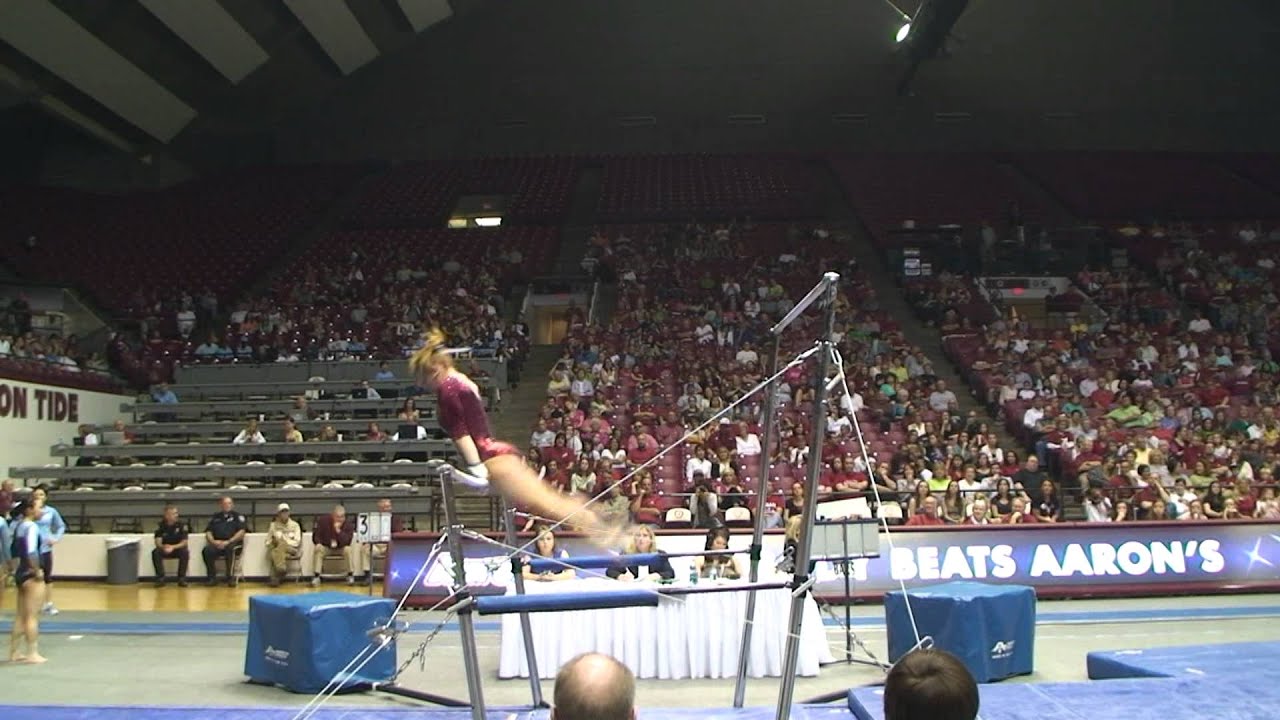Alabama Gymnastics: Ashley Priess on the Uneven Bars vs. North Carolina ...