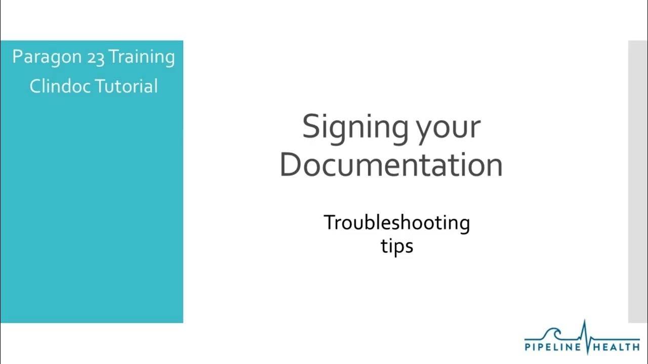 Paragon 23 Tutorial - Clinician Documentation - YouTube