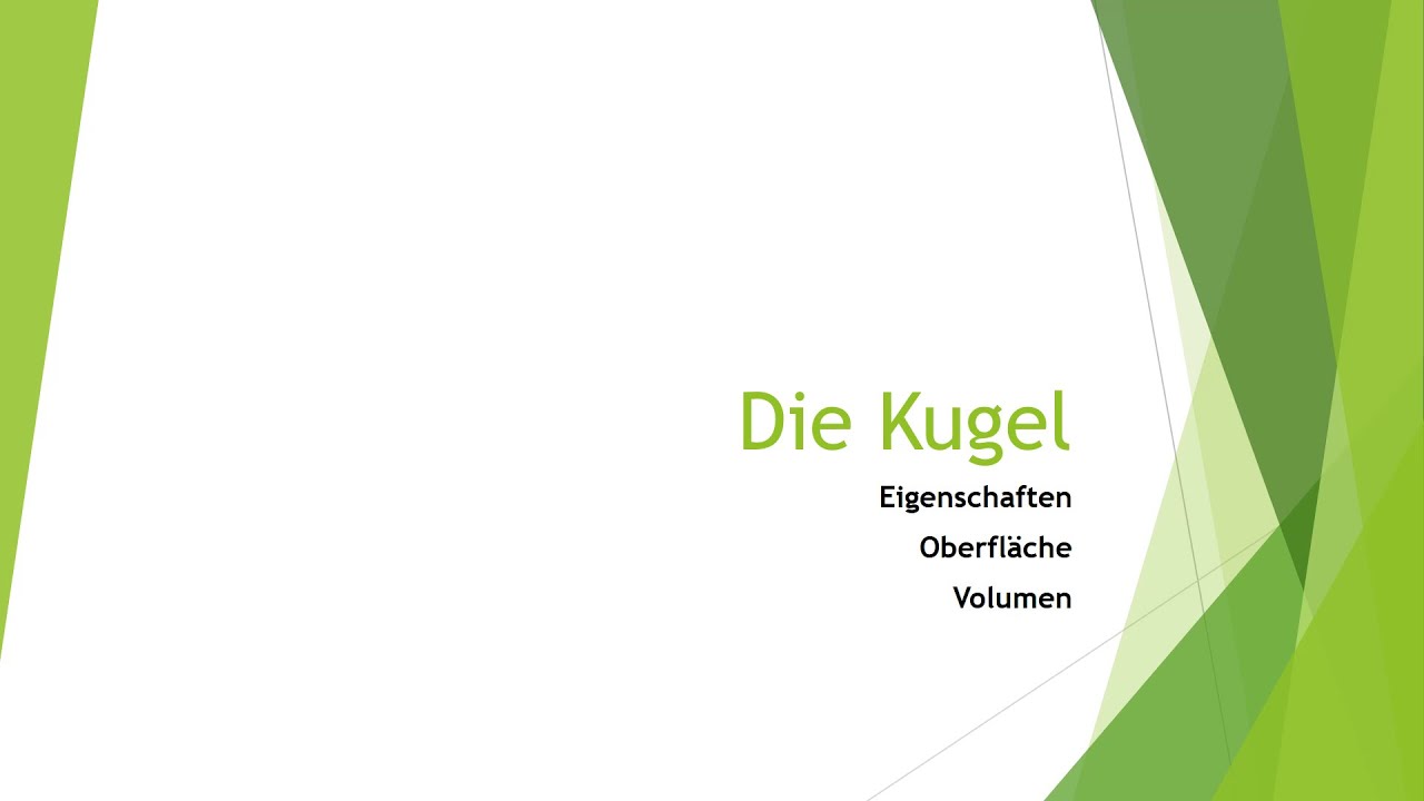 Mathe: Die Kugel einfach und kurz erklärt - YouTube