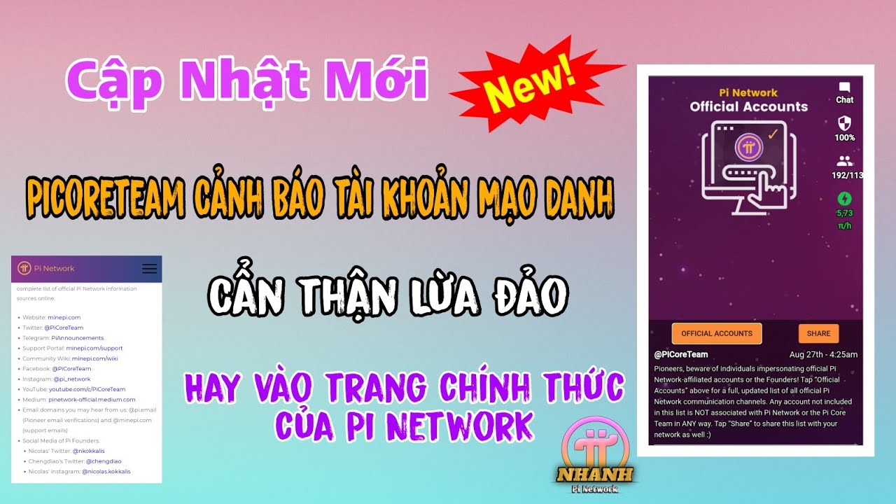 Pi Network - Cập Nhật Mới Nhất Ngày 27/8 Chính thức từ Picoreteam - YouTube