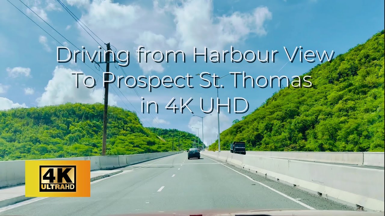 Driving from Harbour View to Prospect, St. Thomas in Stunning 4K UHD ...
