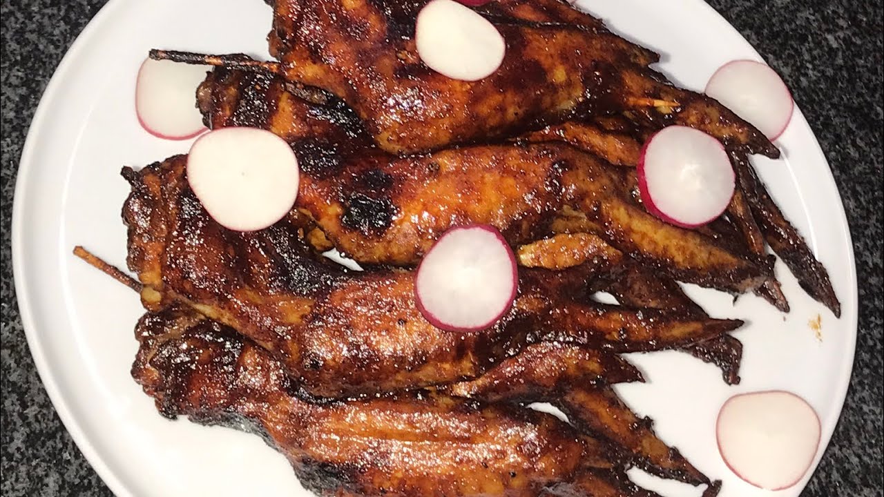 Most delicious chicken wings skewers recipe - YouTube