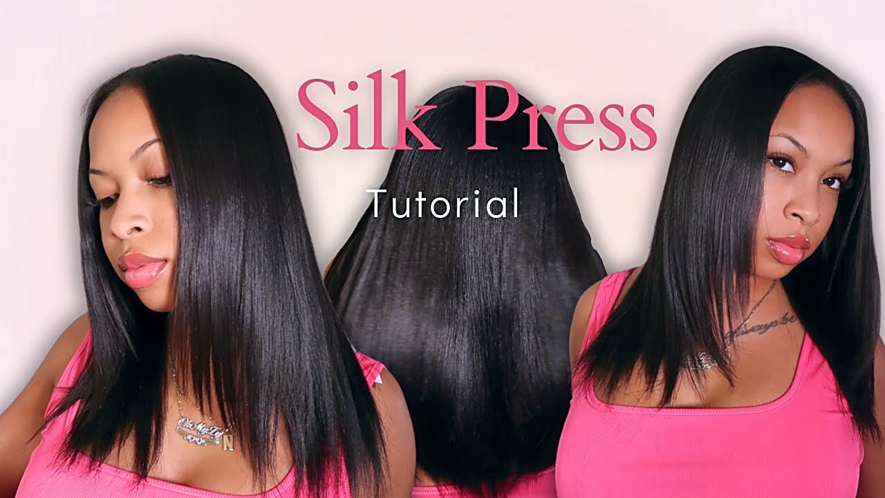 How To: At Home Silk Press on Natural Hair| *Lasts up to 4 weeks* - YouTube