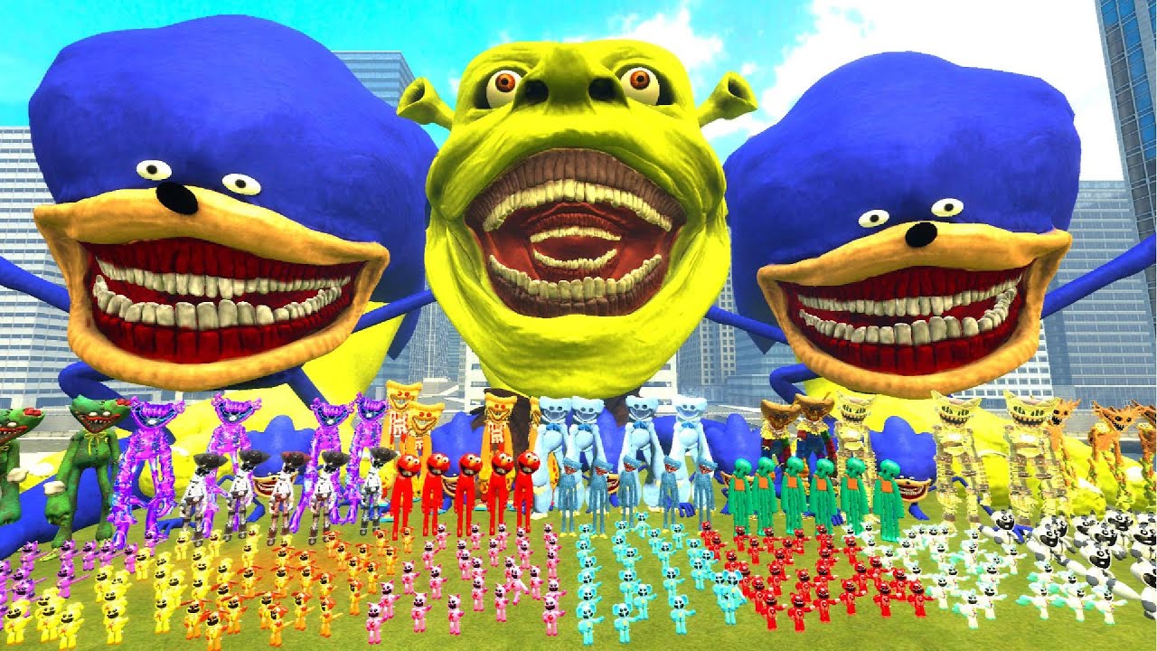 EPIC MONTER BATTLE: RAINBOW FRIENDS VS Siren Head Titan + All Smiling ...