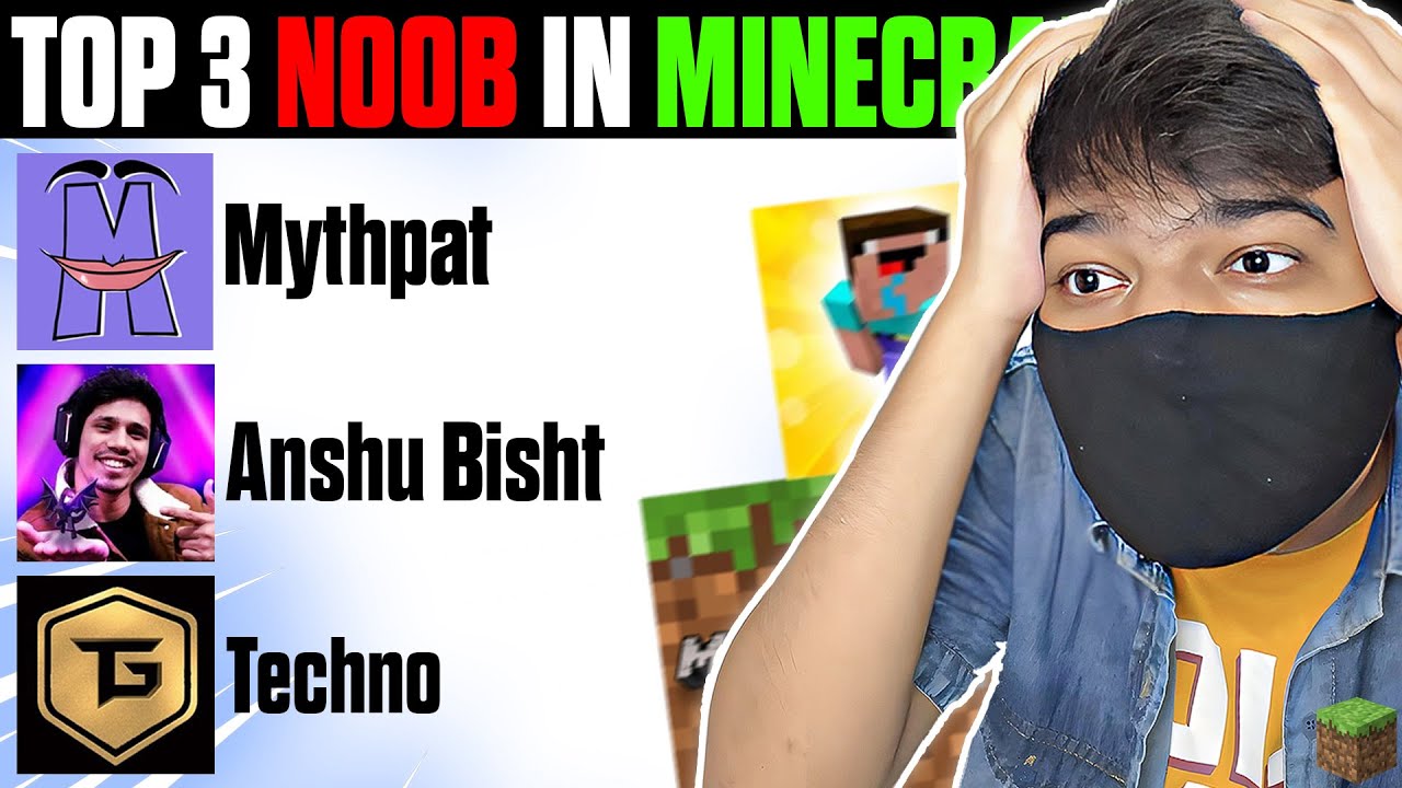 Top 3 NOOB Players in Minecraft !! || Minecraft Gameplay - YouTube
