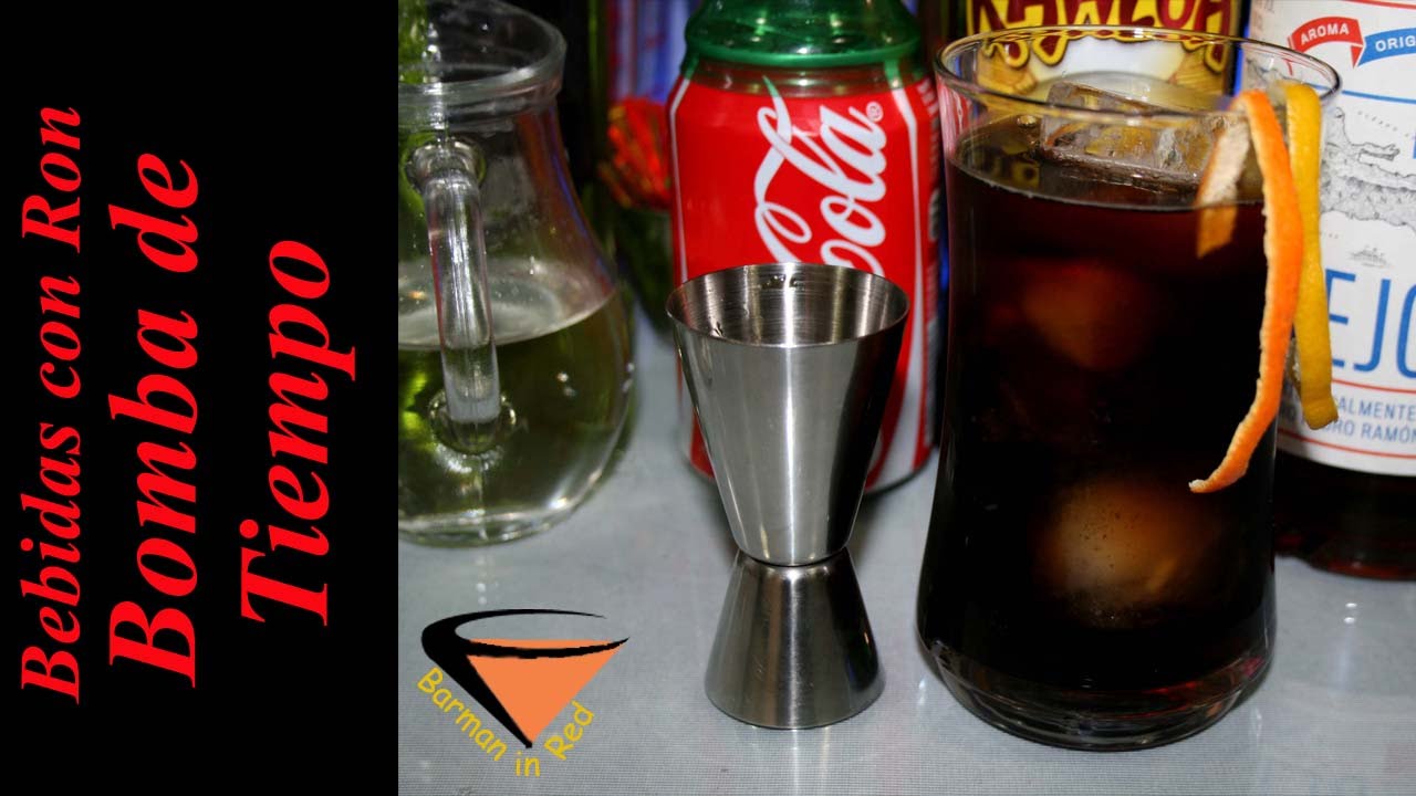como hacer el coctel BOMBA DEL TIEMPO - YouTube