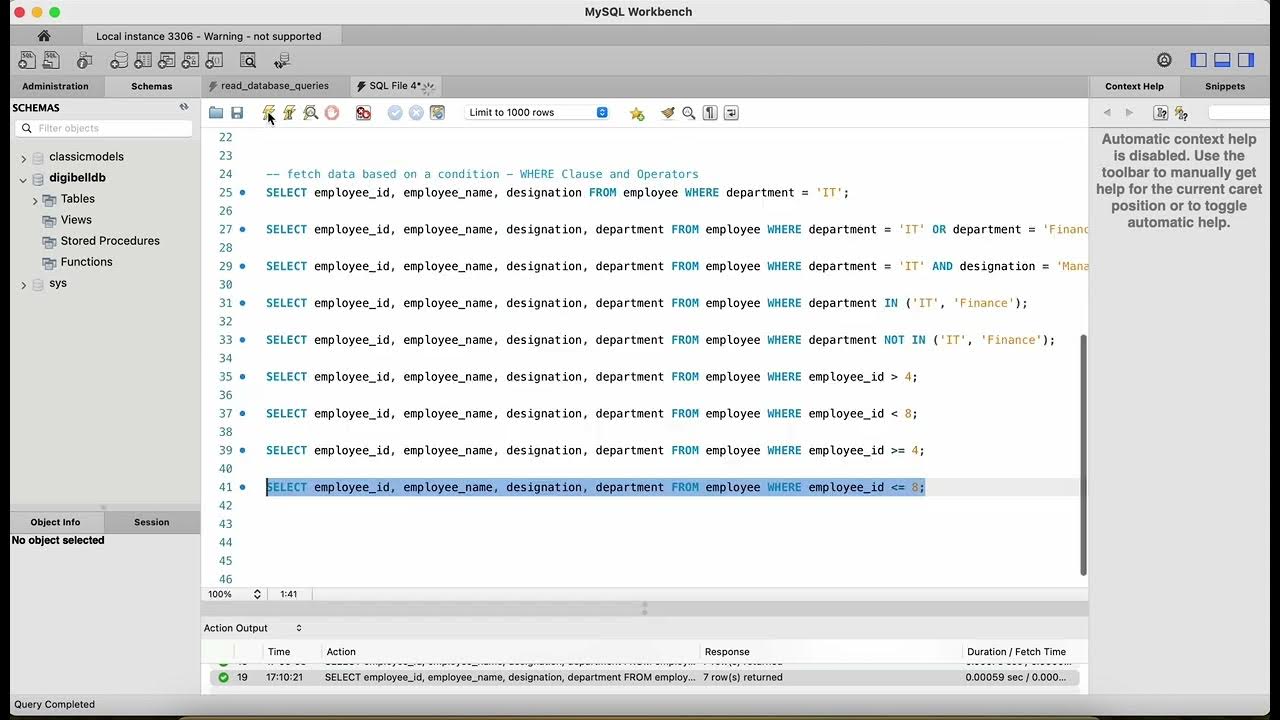 Mysql Select Queries Where Clause Mysql Tutorials Youtube
