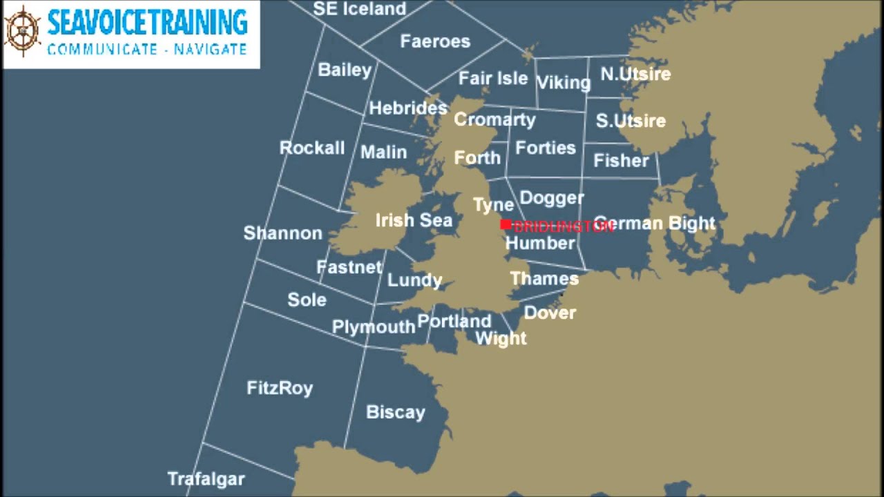BBC Shipping forecast and Area's - YouTube