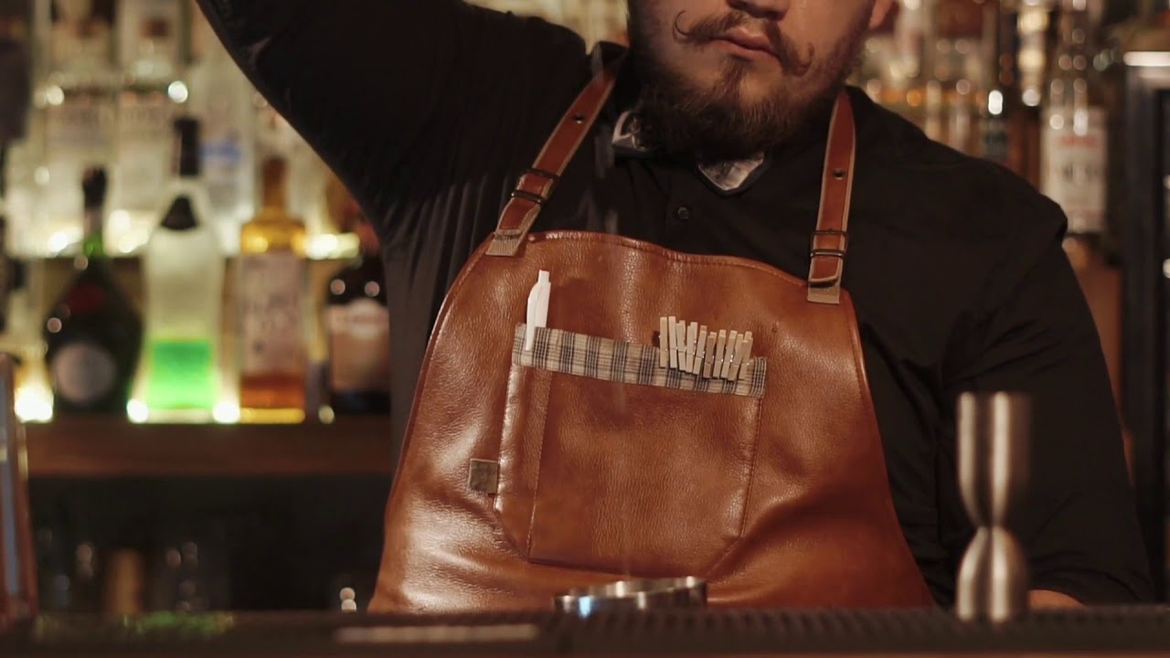 close up shot at work of a professional bartender in a restaurant - YouTube