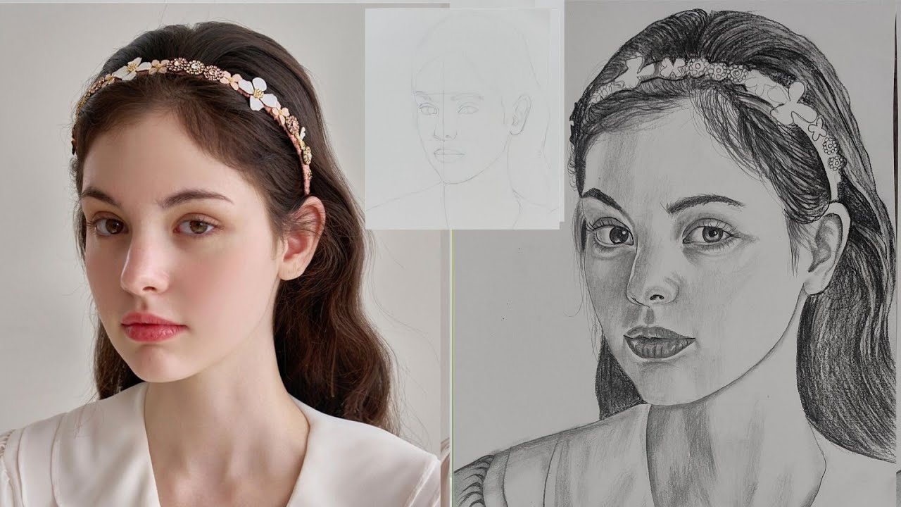 Learn how to draw realistic portrait from photo reference like a pro 🎨 ...