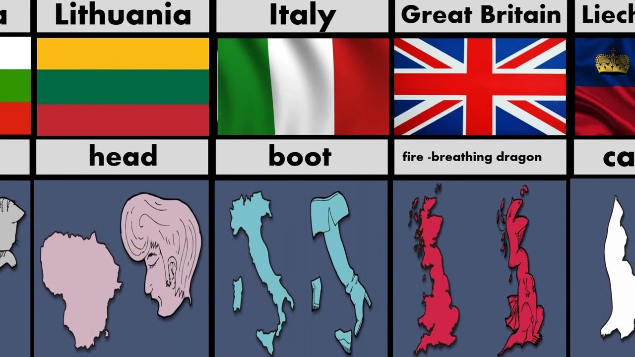 Countries Map That Looks Like Things And Animals YouTube Countries Map That Looks Like Things And Animals YouTube