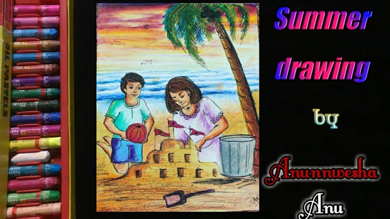 Summer🌄Vacation | | subject drawing,summer season drawing__season ...