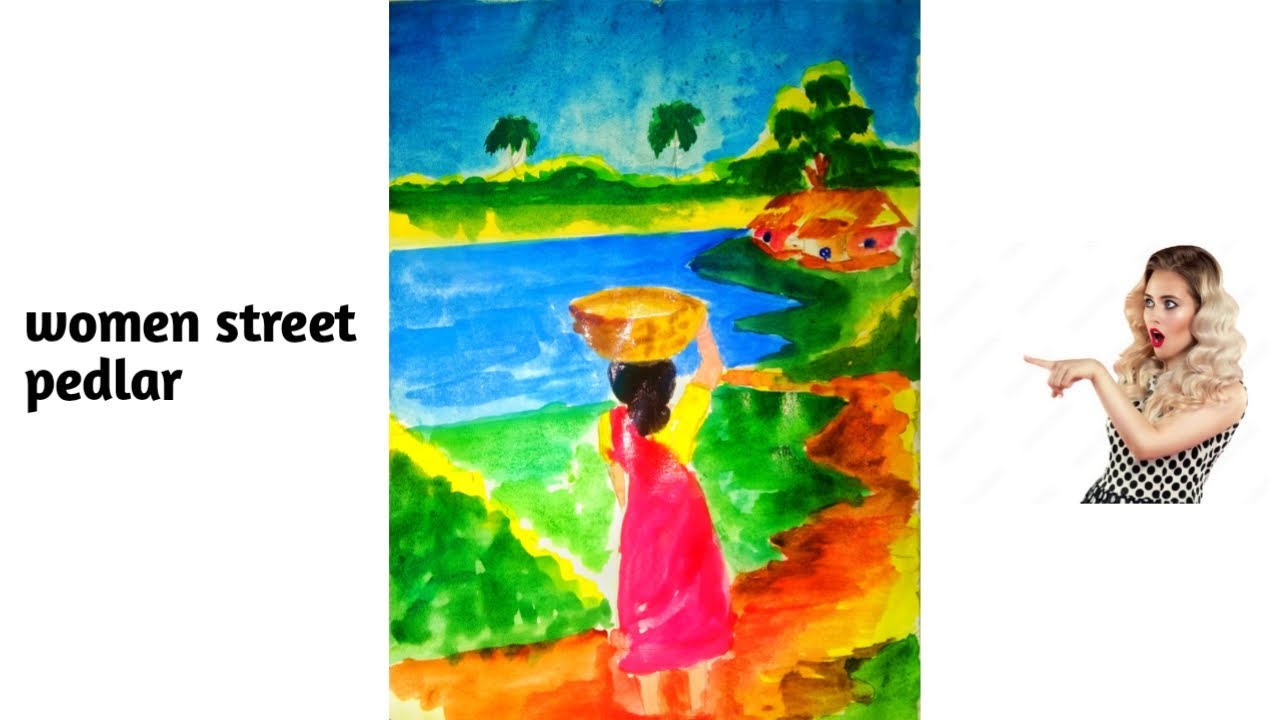 lv 0 2024 How to drawing A street pedlar by water color painting. - YouTube