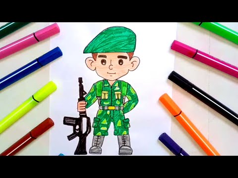 رسم جندي سهل ،رسم جندي سعودي خطوه بخطوه للمبتدئين ،رسم سهل بالخطوات