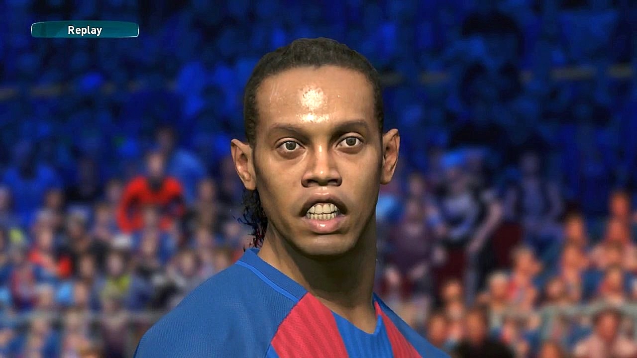 PES 2017 - PC - Barcelona Legends - game play Ronaldo, Ronaldinho ...