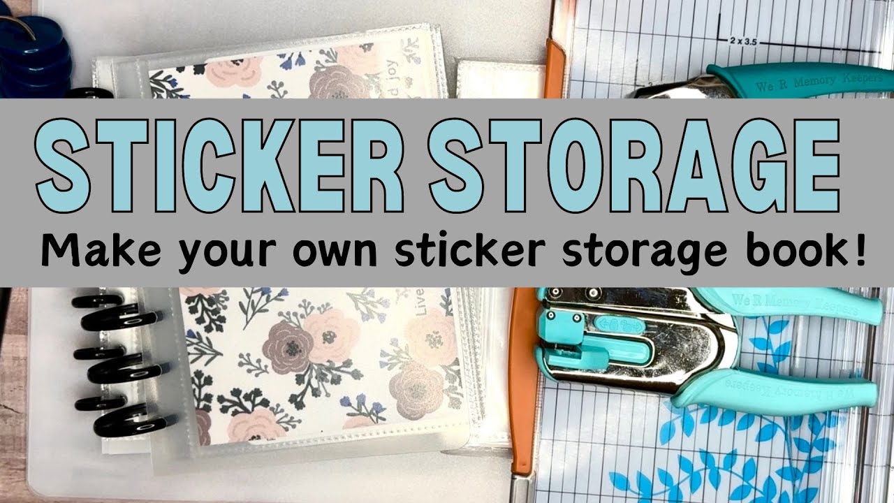 DIY STICKER STORAGE BOOK - HOW TO MAKE A STICKER STORAGE ALBUM ...