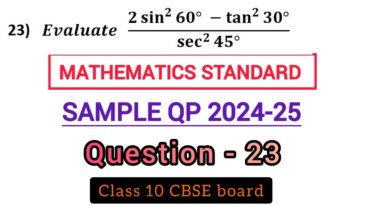 2sin260-tan230/sec245 | 2sin2 60-tan2 30/sec2 45 | 2sin^2 60-tan^2 30 ...