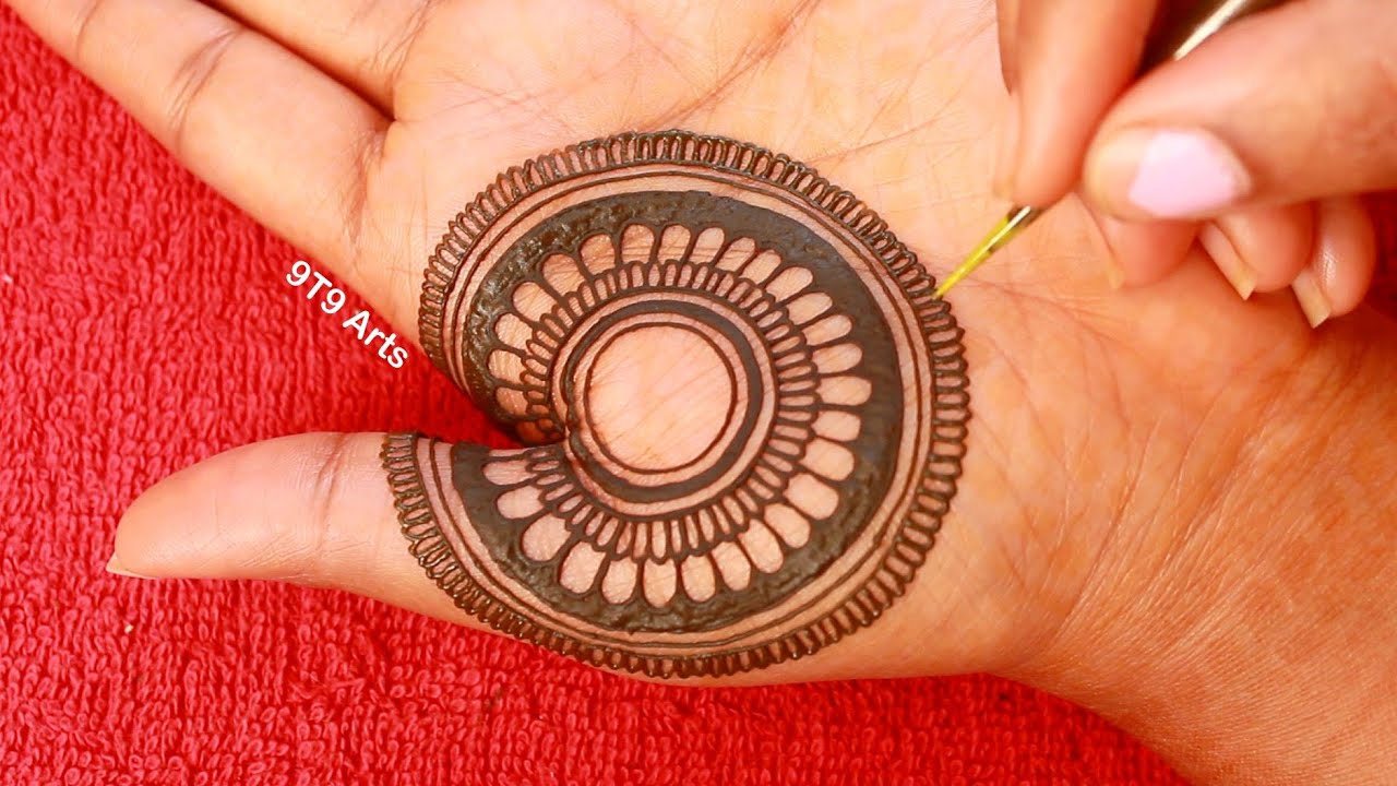सरल मेहंदी के डिजाइन | Simple front hand mehndi design | Wedding mehndi ...