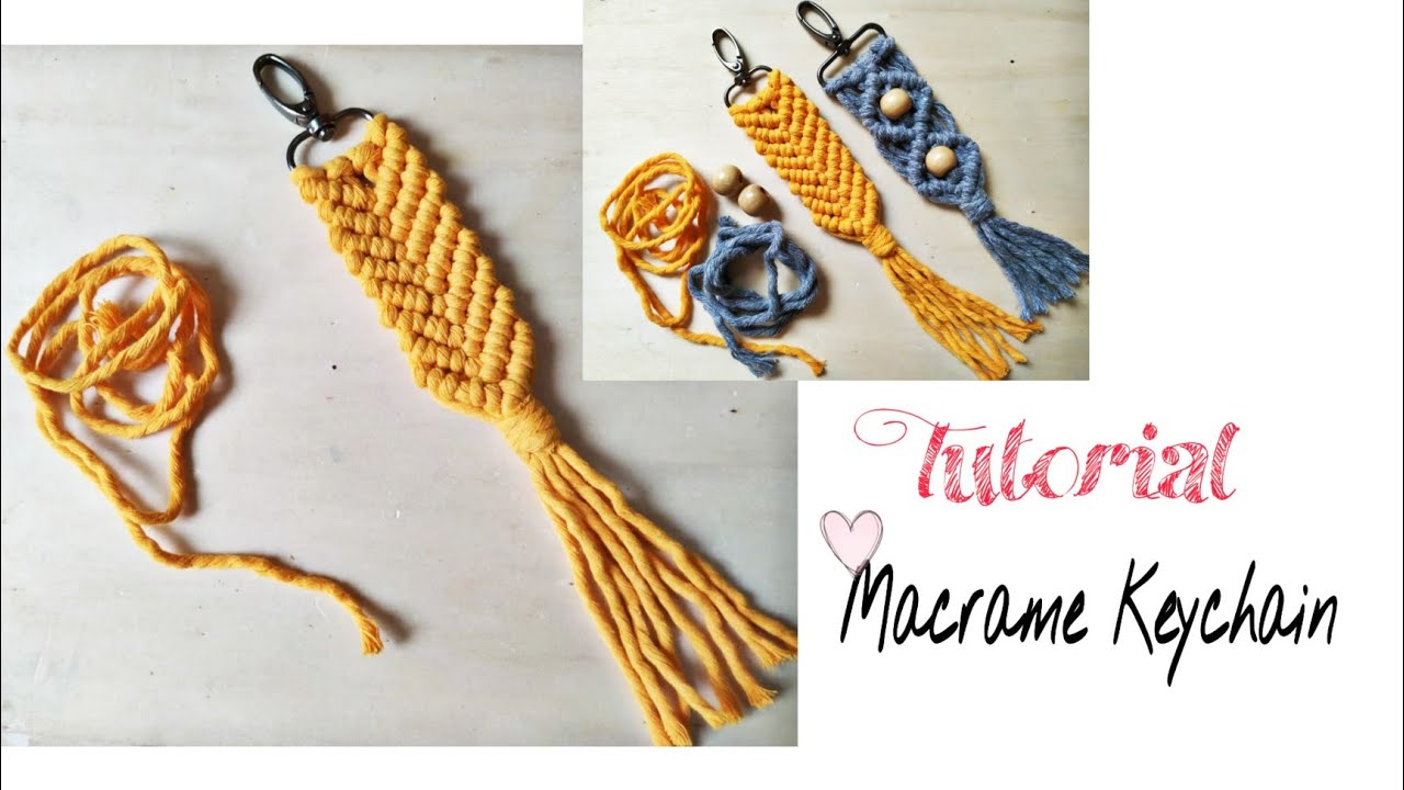 Tutorial Macrame Keychain | Macrame Gantungan Kunci. - YouTube