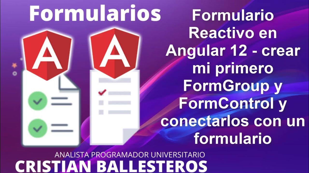 Formulario Reactivo en Angular 12 crear mi primero FormGroup y FormControl y Formulario PARTE 1/ ...