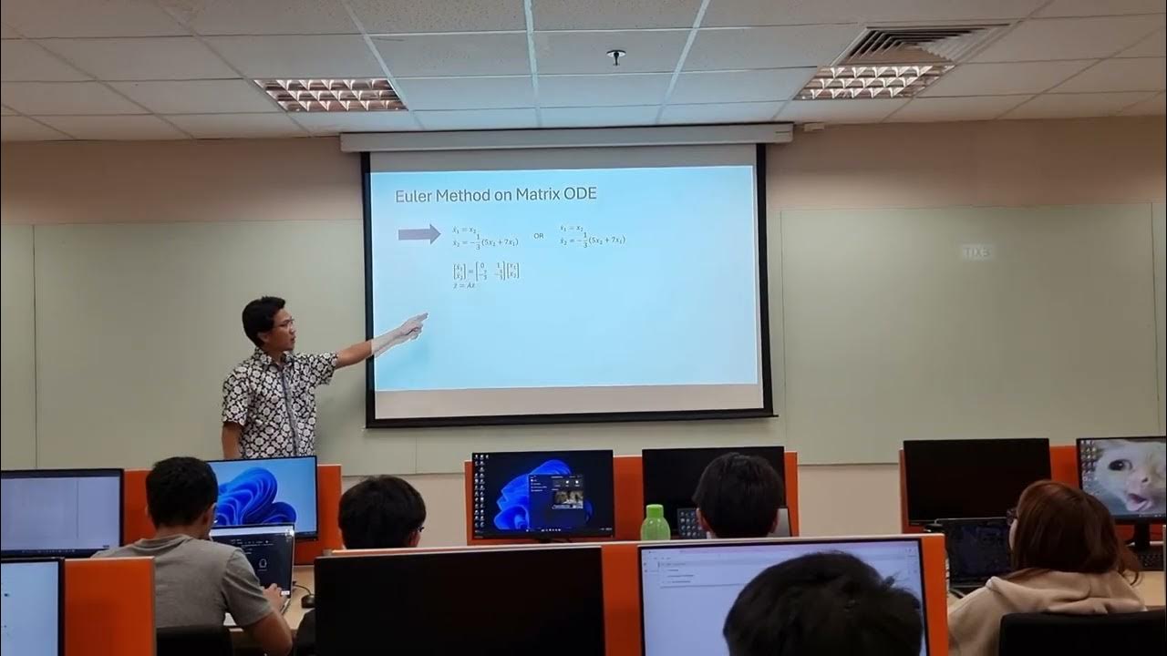 MATLAB II F2024 - Euler Method in Matrix Form, Simulation of Car Accelerating - YouTube