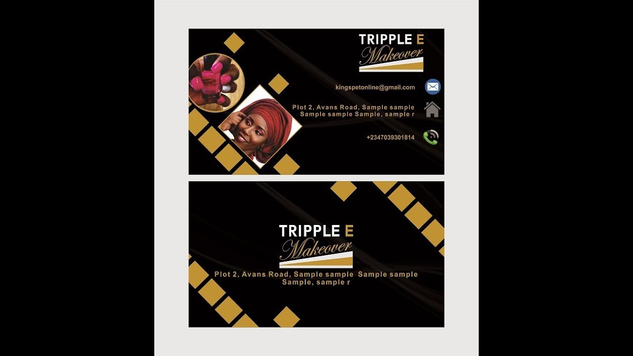 Complimentary or Business Card Designs Tutorial CorelDraw X7 ...