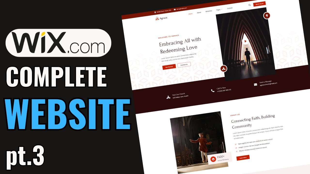How to Design Website in WIX | No code website | | CHURCH WEBSITE pt.3 ...