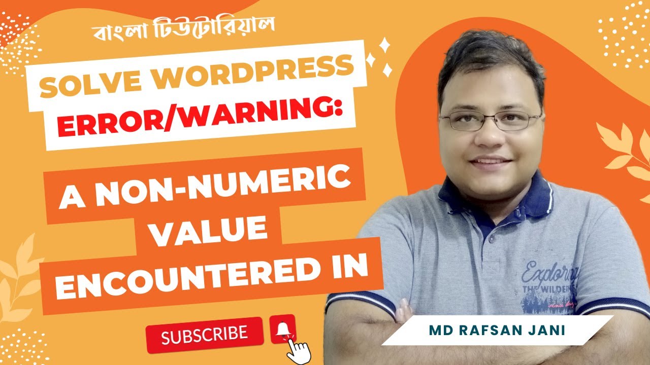 Solve Wordpress Error Warning A Non Numeric Value Encountered In Solve Wordpress Error Warning A Non Numeric Value Encountered In