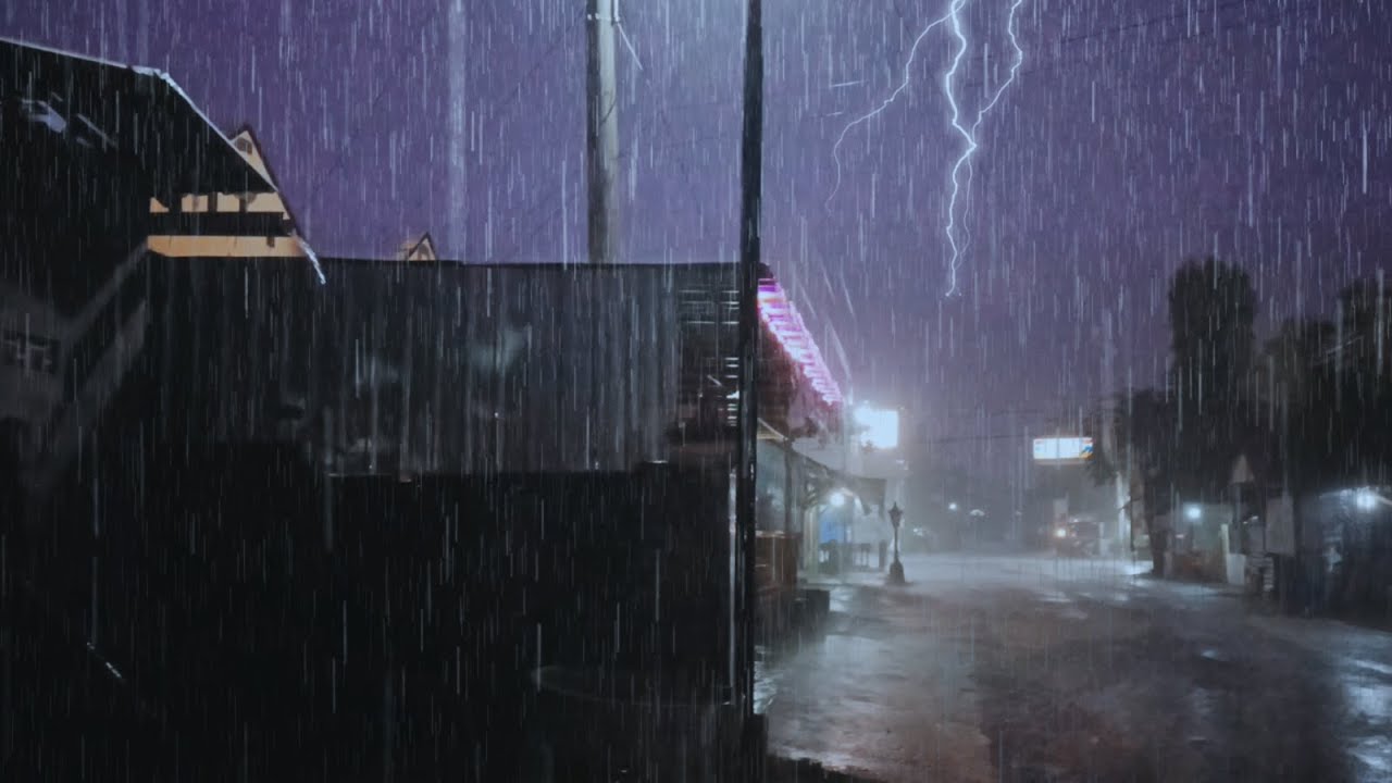 Rain on a Tin Roof For Sleeping, Deep Sleep with Heavy Rain & Thunder ...