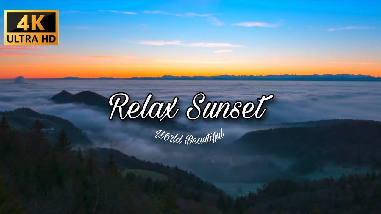 Relax Sunset Mountains - Relax Music / View - Meditate Yoga Sleep - YouTube