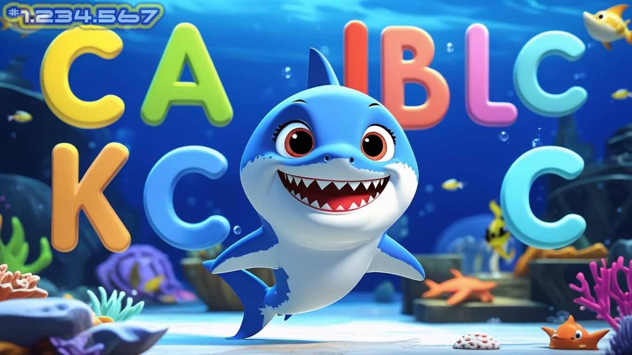 Baby Shark Learns Alphabet ABC | ABCD Song | Nursery Rhymes | Phonics ...
