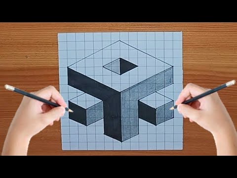 How to draw 3D Drawing || Easy and simple drawing Step By Step For ...