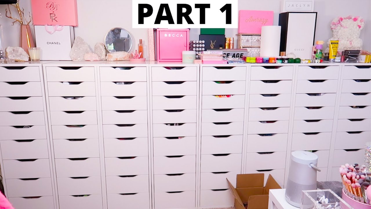 Satisfying Completely Reorganizing My Makeup Room Part 1 Vlogmas