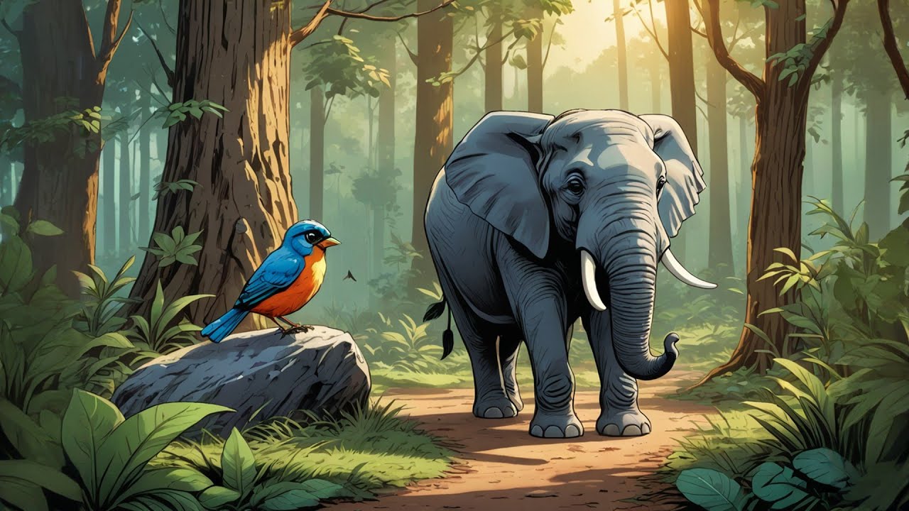 The Kind Elephant and the Little Bird - YouTube