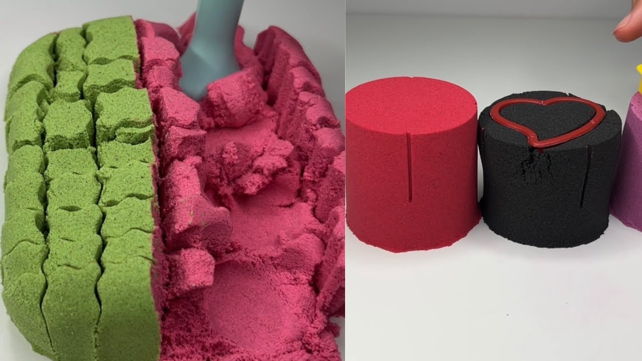 Calming || Colorful Sand ASMR || The MostSatisfying Kinetic Sand ASMR ...