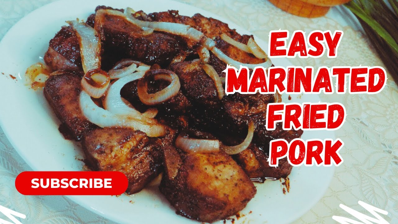 Quick And Easy Marinated Fried Pork Recipe - YouTube
