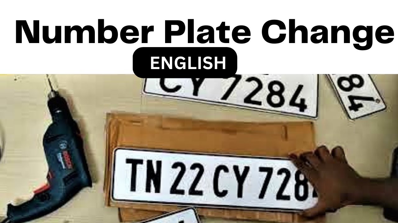 Car Number plate change at home #newrules in english - YouTube