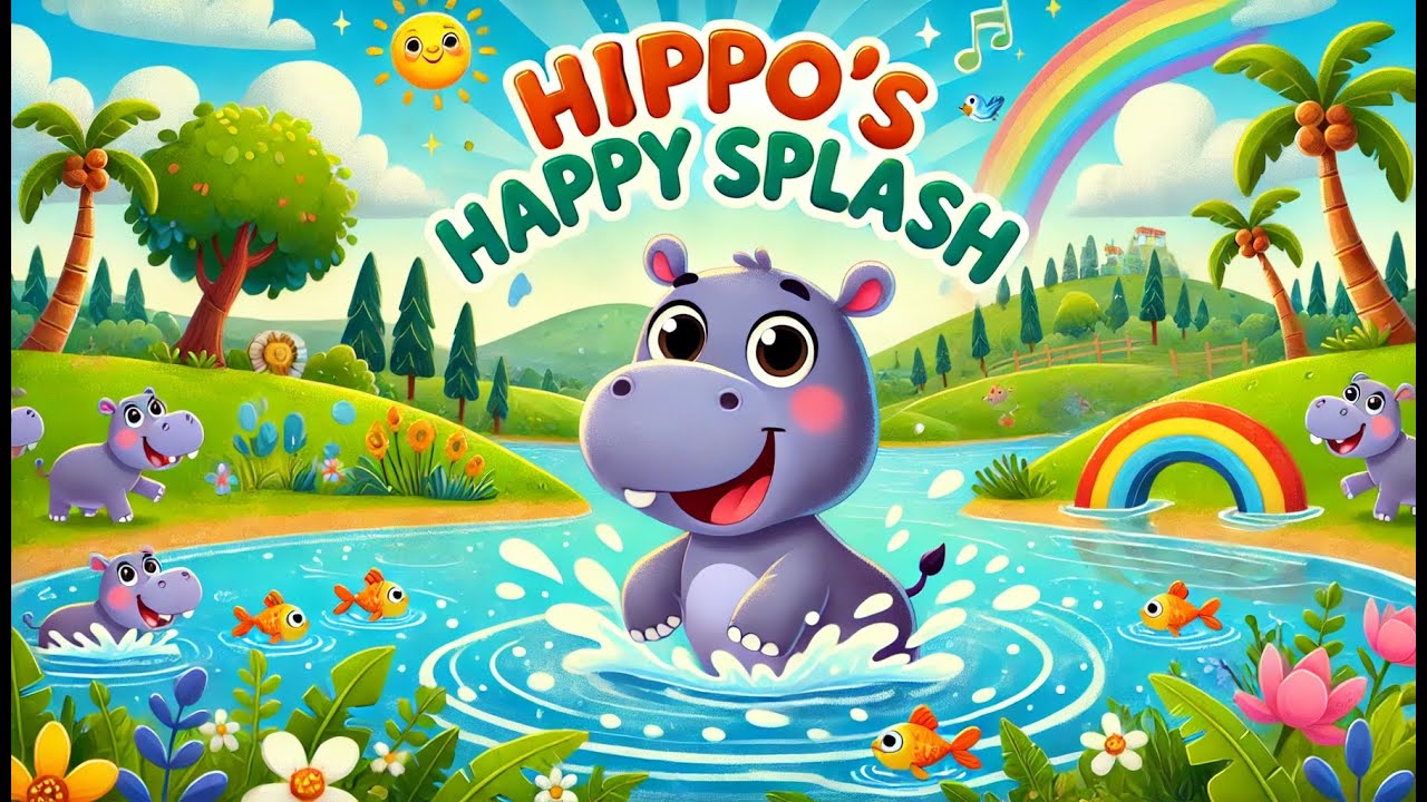 Hippo's Happy Splash | ‪@‬DonnaKidsTV Nursery Rhymes & Kids Songs - YouTube