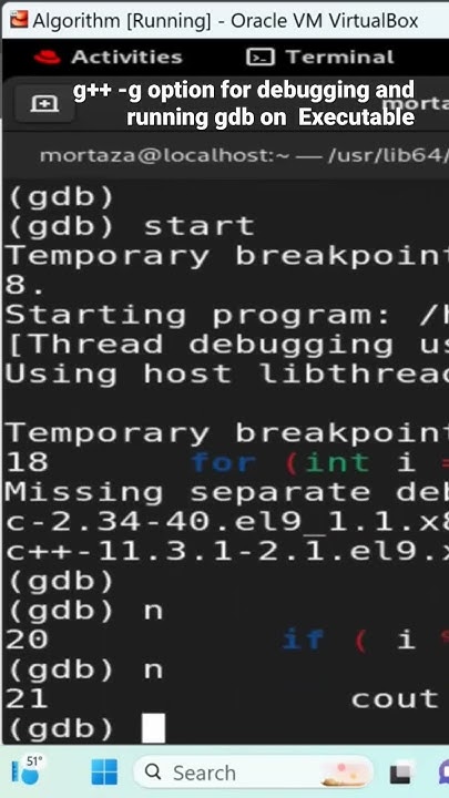 G G Option For Debugging And Running Gdb On Executable Shorts Youtube 0898