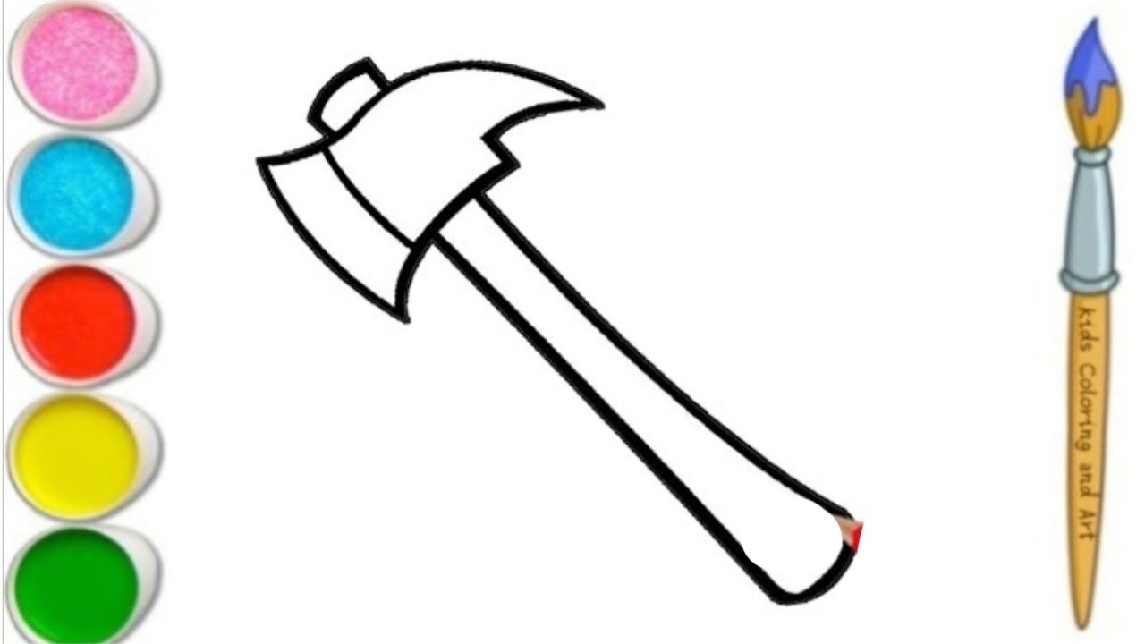 HOW TO DRAW AXE EASY STEP BY STEP || KULHADI DRAWING || DRAWING ...