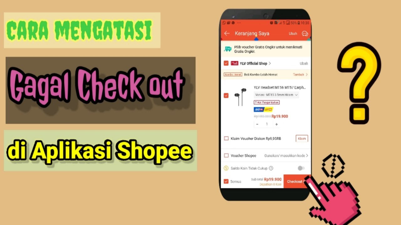 Cara mengatasi gagal Checkout di aplikasi Shopee - YouTube