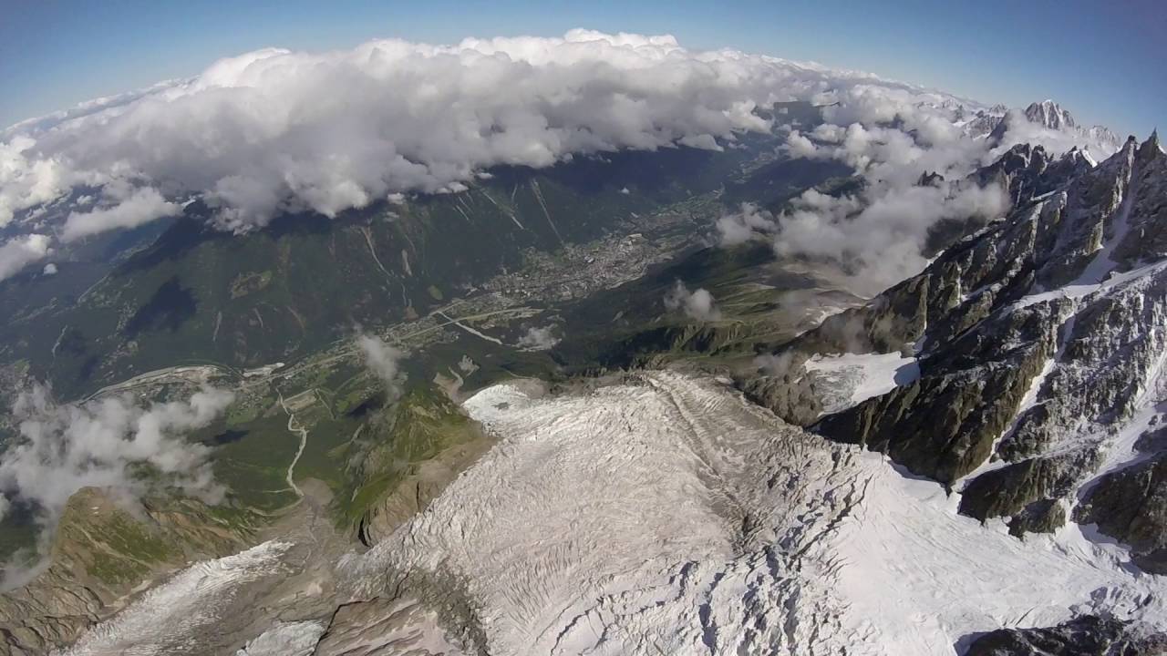 Mont Blanc Drone Flight - DOWNHILL RUN - FPV wingsuit - BASE Jumping ...