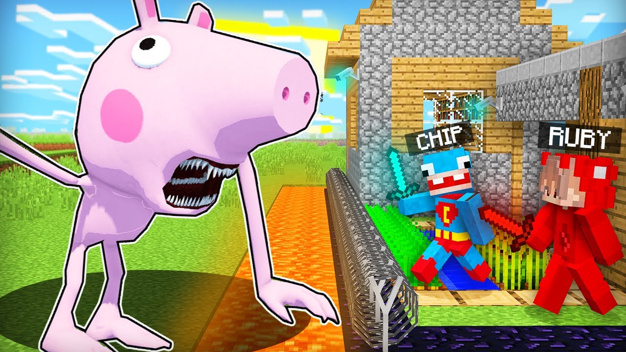 The Most Secure House vs PEPPA PIG MUTANT - Minecraft gameplay like ...