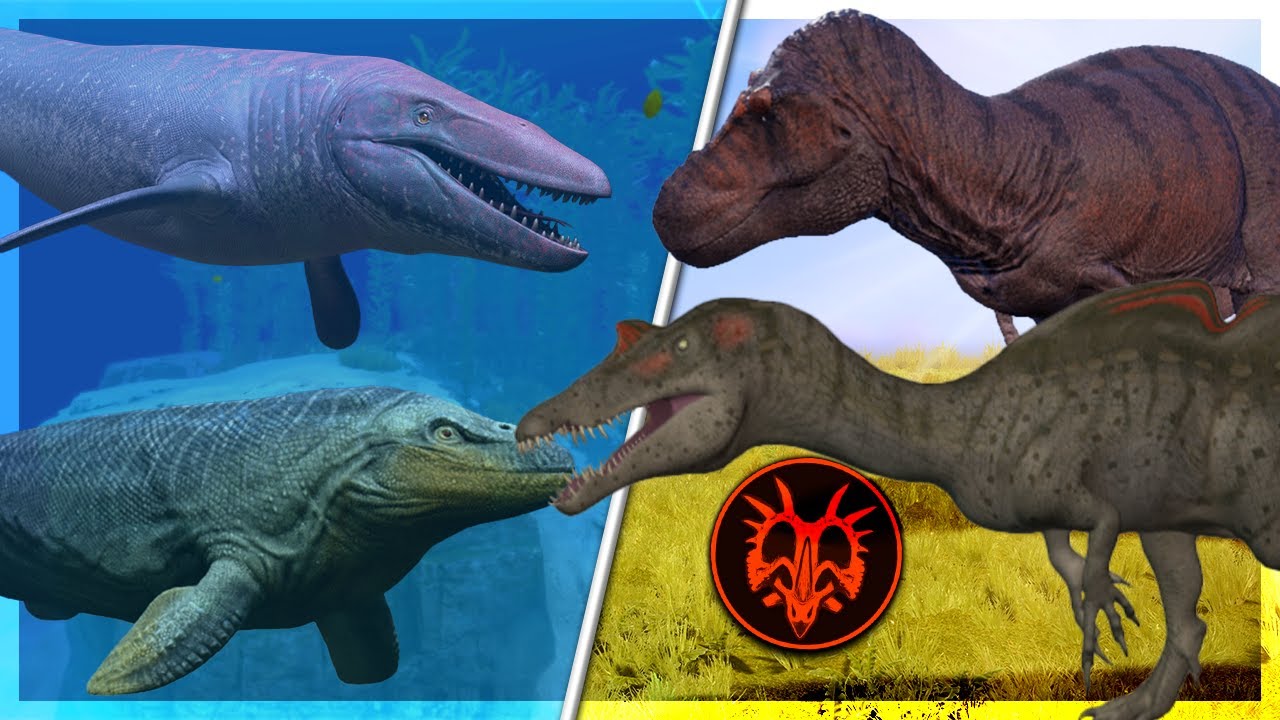 ICHTHYOVENATOR & MOSASAURUS! | Path of Titans Mods - YouTube