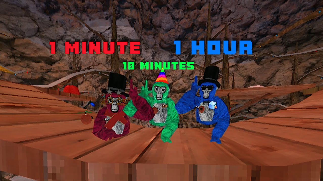1 min 10 min and 1 hour long builds in monkey blocks - YouTube