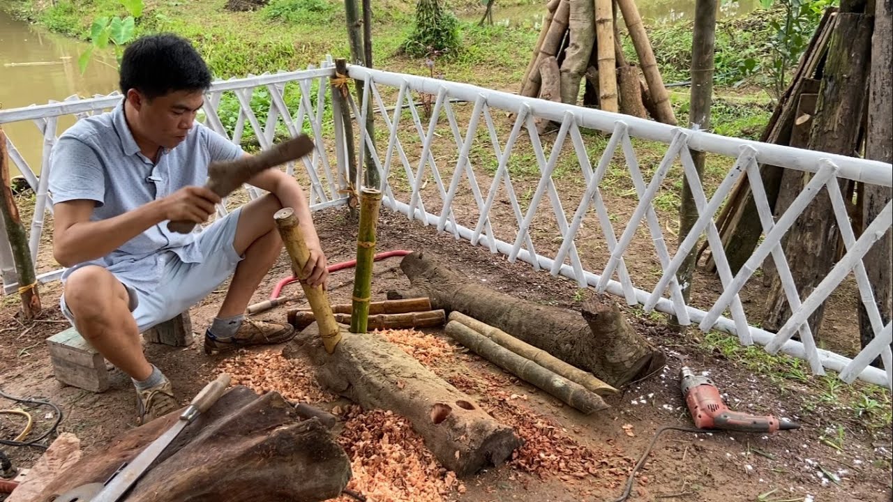The Rural Life - Make a wooden chair from a discarded tree trunk ...