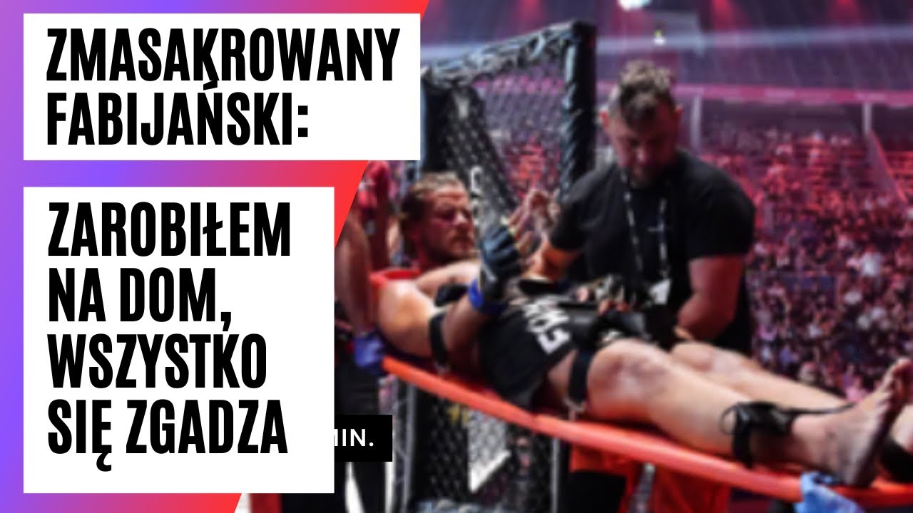 Sebastian Fabijański porządnie poobijany! Po 47 sek. został wyniesiony ...