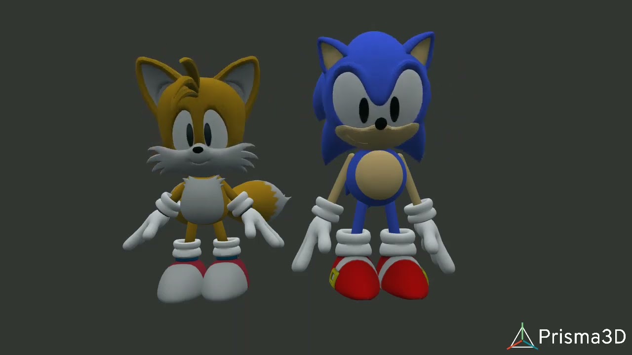 classic sonic & tails prisma 3d - YouTube