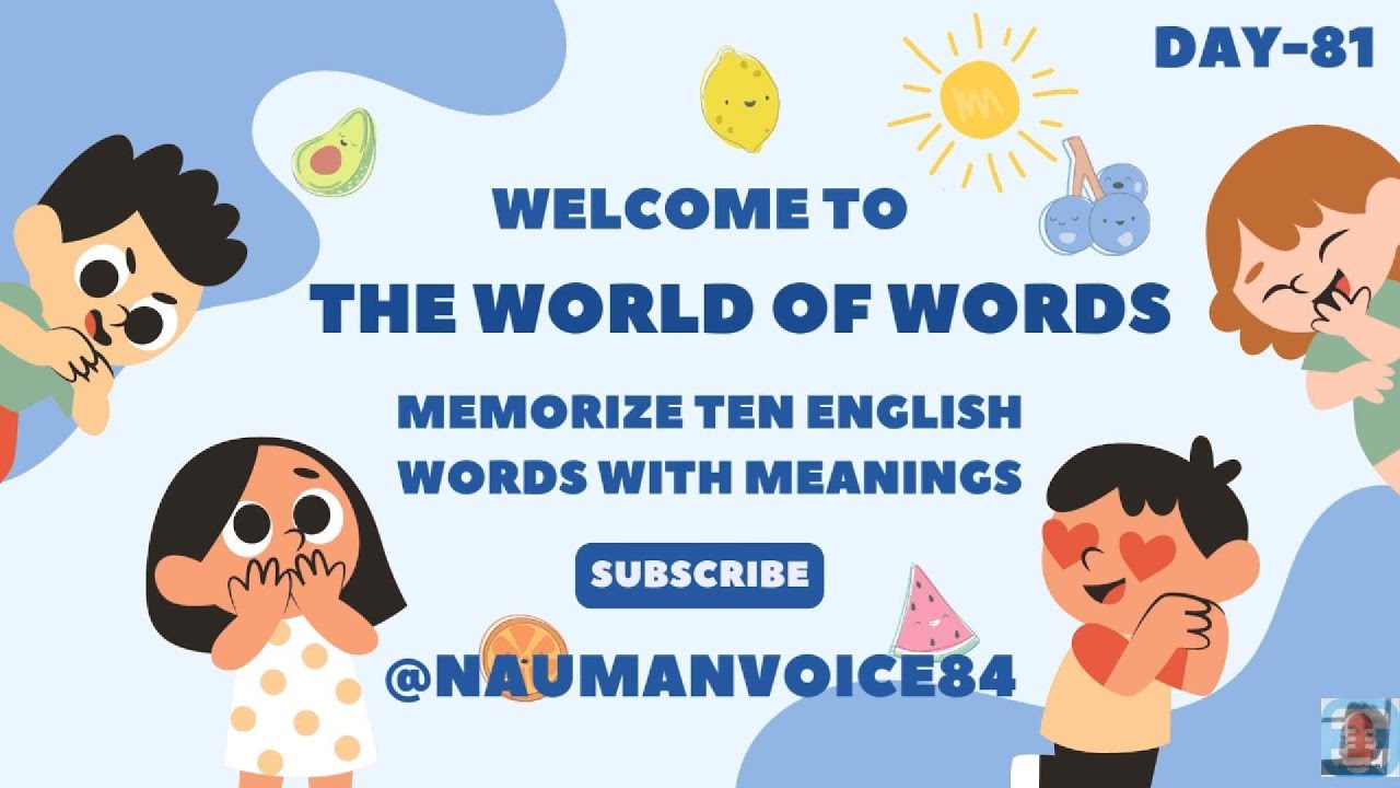 DAY 81 (L): WORLD OF WORDS! MEMORIZE TEN ENGLISH WORDS DAILY - YouTube